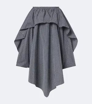Loewe Asymmetric Cotton-blend Midi Skirt - Black