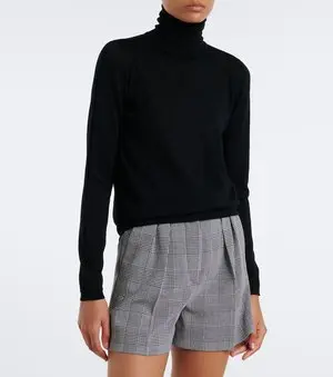 Max Mara Virgin Wool Turtleneck Sweater - Black