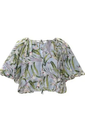 Rebecca Taylor Isla Bubble Crop Top