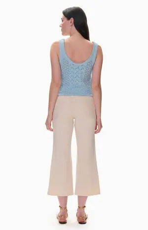 Rebecca Taylor Hannah Pointelle Tank - Seafoam