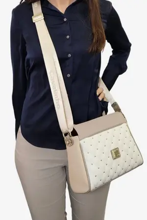 CAVALINHO Craft 344 Crossbody Bag - Tan/white/beige