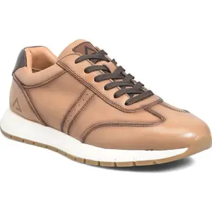ALIGN Hudson Faux Leather Sneaker - Beige/chocolate