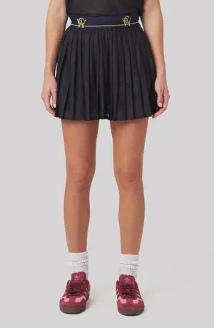 WILLIAMS ATHLETIC CLUB Celine Pleated Golf Miniskirt - Black