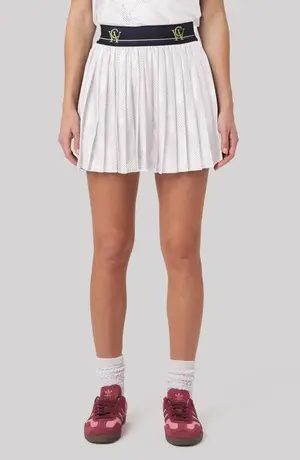 WILLIAMS ATHLETIC CLUB Celine Pleated Golf Miniskirt - White