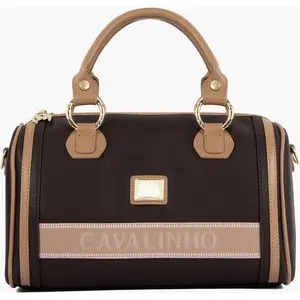 CAVALINHO 607" Handbag With Barrel Silhouette - Brown/beige