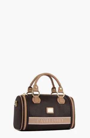CAVALINHO 607" Handbag With Barrel Silhouette - Brown/beige