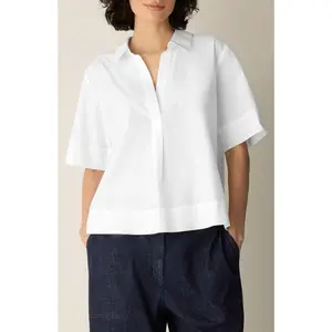 Eileen Fisher Organic Cotton Short Sleeve Top