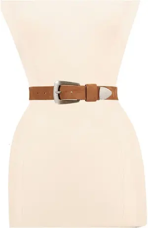 ALLSAINTS Metal Tip Suede Belt