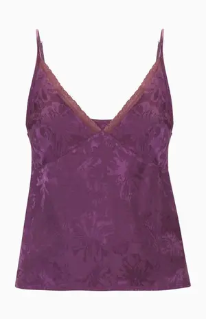 Rebecca Taylor Amber Jacquard Cami - Plum