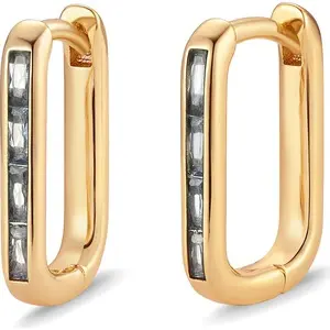 BROOK & YORK Billie Birthstone Cubic Zirconia Hoop Earrings - Gold/dec