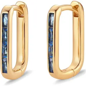 BROOK & YORK Billie Birthstone Cubic Zirconia Hoop Earrings - Gold/sept