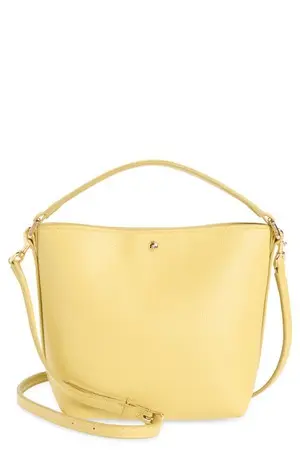 Mango Faux Leather Bucket Bag - Vanilla