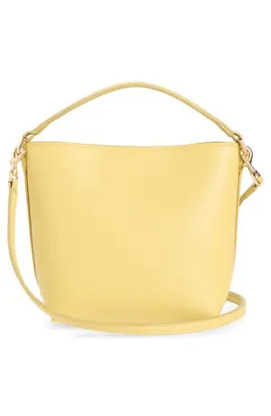 Mango Faux Leather Bucket Bag - Vanilla
