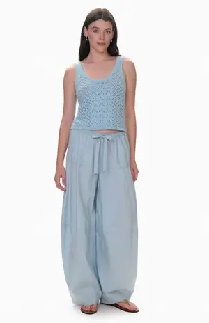 Rebecca Taylor Siena Poplin Pant - Seafoam