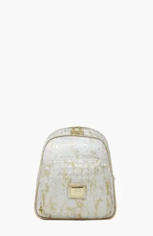 CAVALINHO Gallop 525 Patent Leather Backpack - Beige/white