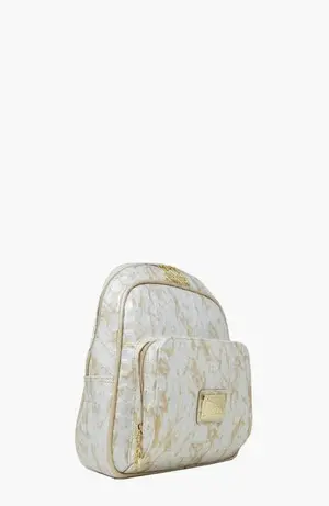 CAVALINHO Gallop 525 Patent Leather Backpack - Beige/white