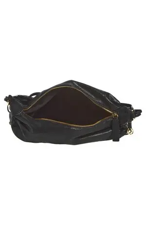 Mango Textured Shoulder Bag - Black