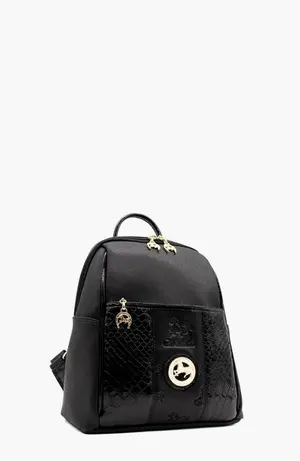 CAVALINHO Leather Backpack With Textured Accents