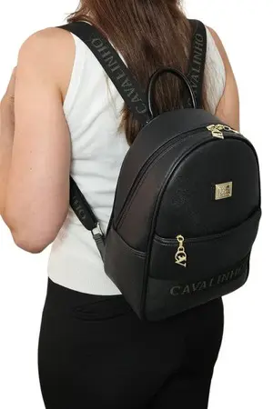 CAVALINHO Leather And Canvas Backpack
