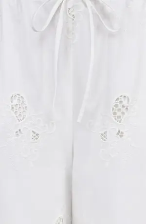 House Of Cb Mirea Broderie Anglaise Wide Leg Pants