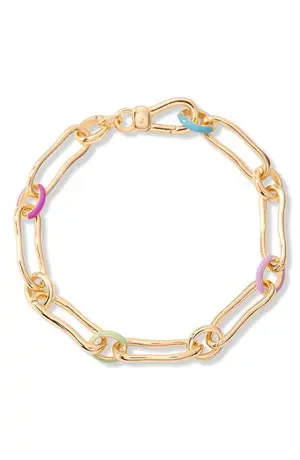 BROOK & YORK Del Mar Enamel Chain Bracelet - Gold