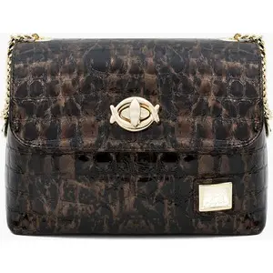 CAVALINHO Gallop 536 Patent Leather Shoulder Bag - Black/brown