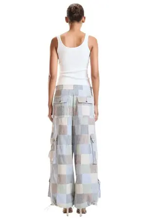 Cynthia Rowley Seersucker Cargo Pants - Multi