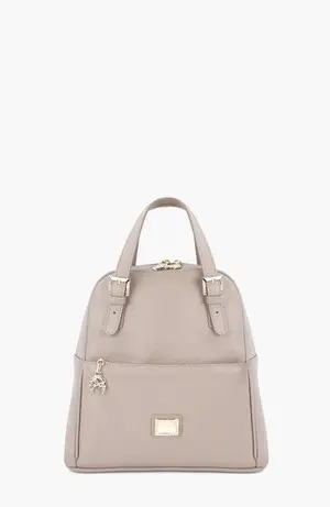 CAVALINHO Muse 548 Pebbled Leather Backpack - Light Sand