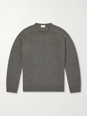Saint Laurent Cashmere And Wool-blend Sweater - Gray