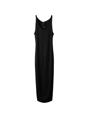 Jacquemus Midi Draped Jersey Dress - Black