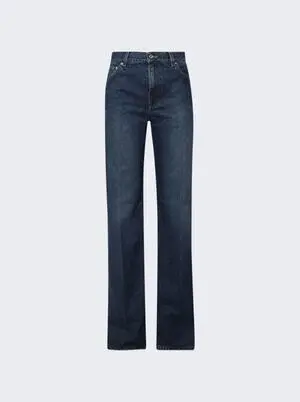 MUGLER Five Pocket Straight Leg Jeans - Blue
