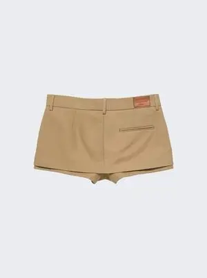 Acne Studios Layered Satin Miniskirt Brown