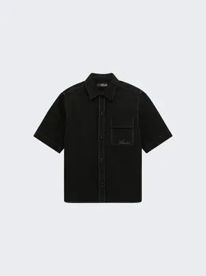 Amiri Script Logo Linen Shirt