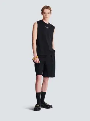 Balmain Embroidered Tank Top - Black