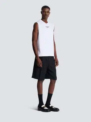 Balmain Embroidered Tank Top - White
