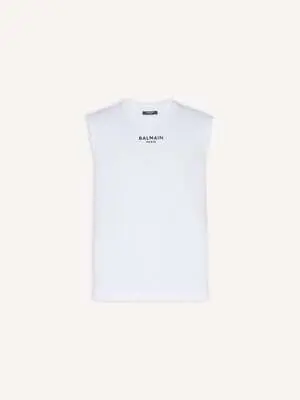 Balmain Embroidered Tank Top - White