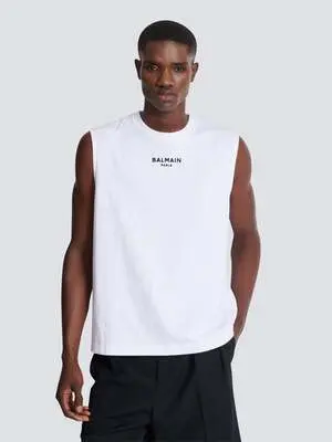 Balmain Embroidered Tank Top - White