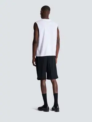 Balmain Embroidered Tank Top - White