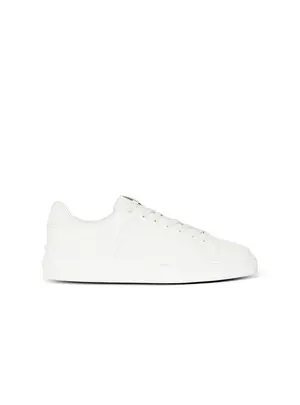 Balmain B-court Smooth Leather Sneakers - White
