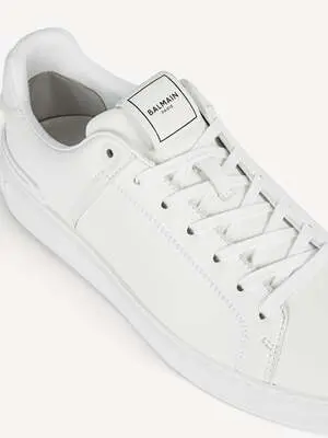 Balmain B-court Smooth Leather Lace-up Sneakers