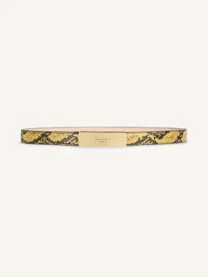 Balmain Balmain Two-Tone Python-Effect Leather Belt Yellow
