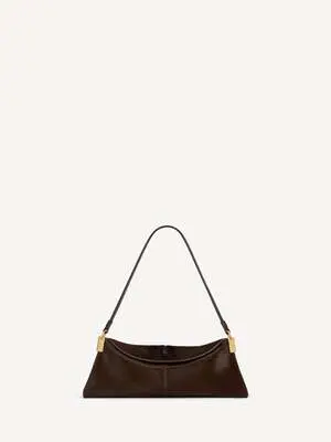 Balmain 64-83 Small Bag In Pony-effect Leather - Dark Brown