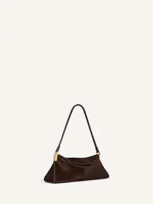 Balmain 64-83 Small Bag In Pony-effect Leather - Dark Brown