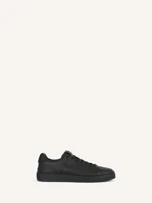 Balmain B-court Smooth Calfskin Leather Lace-up Sneakers