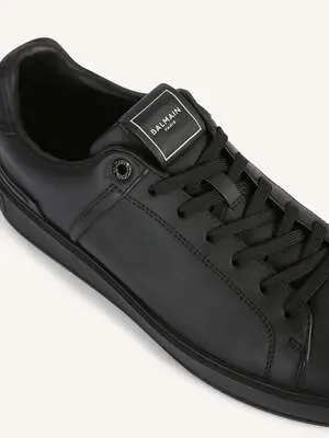 Balmain B-court Smooth Calfskin Leather Lace-up Sneakers