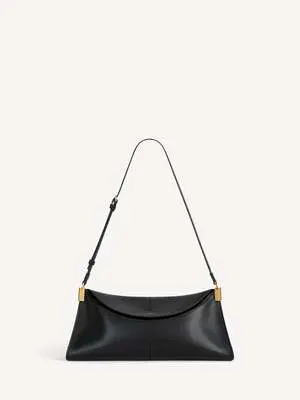 Balmain 64-83 Medium Bag In Smooth Leather - Black