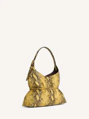 Balmain Sphynx Medium Python-effect Leather Bag
