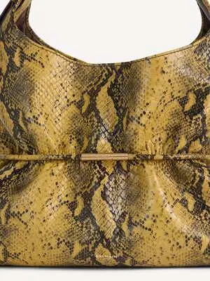 Balmain Sphynx Medium Python-effect Leather Bag