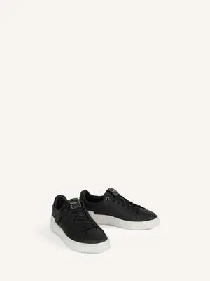Balmain B-court Smooth Calfskin Leather Lace-up Sneakers