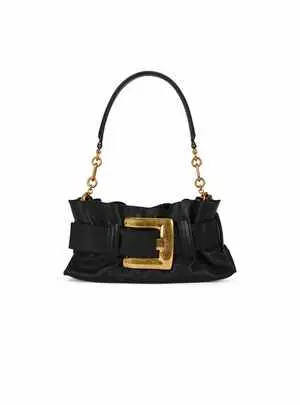 Balmain Mini Anthem Bag In Smooth Leather - Black